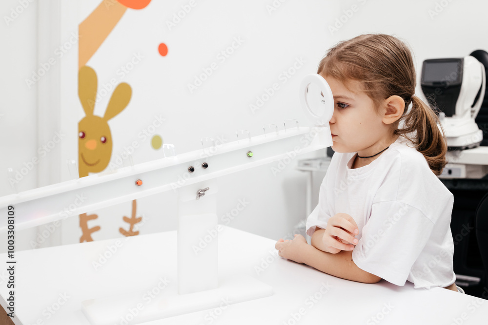 A little girl enjoys an engaging vision game on state-of-the-art ...