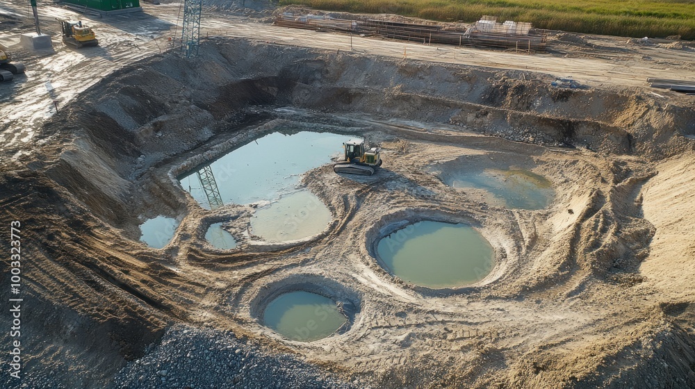 Generate a photo realistic image of groundwater management at a ...
