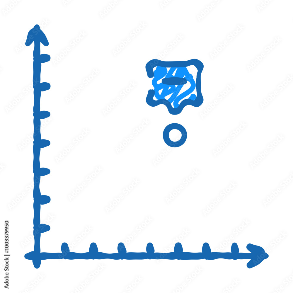 dot plot visualization doodle icon sketch vector. dot plot ...