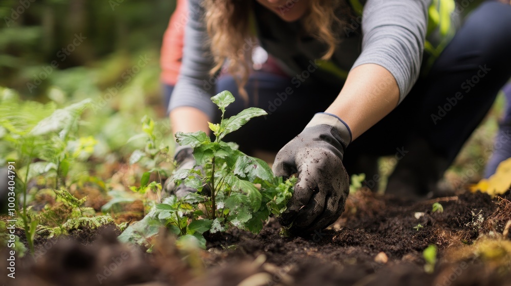 Show conservationists restoring wildlife habitats, planting native ... Show conservationists restoring wildlife habitats, planting native ...