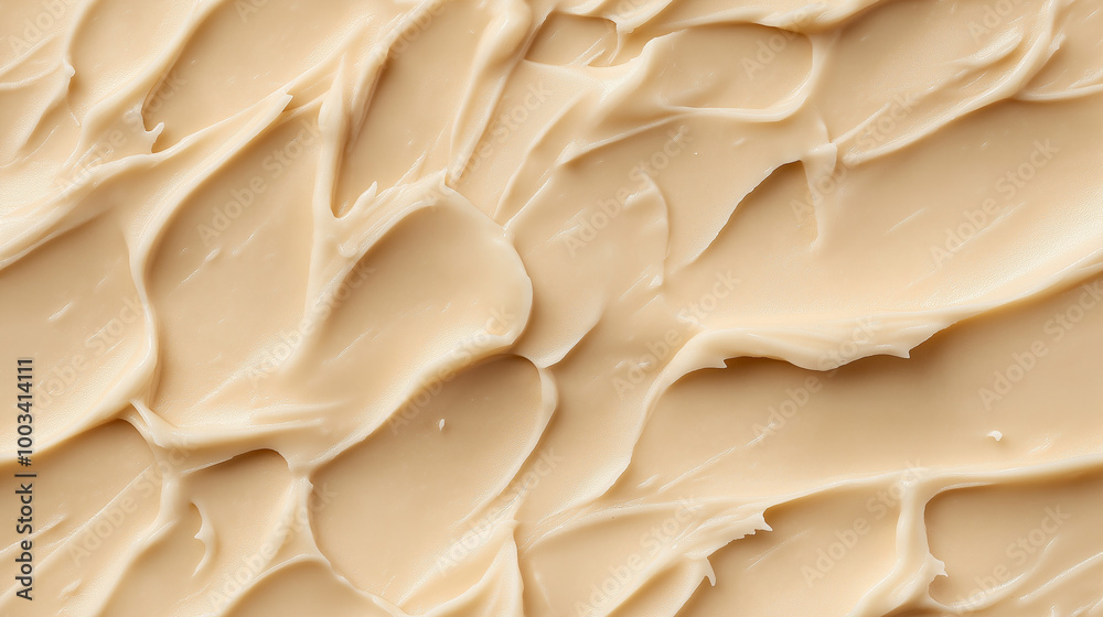 Ilustración de Stock a close-up, top-down view of pili nut paste spread ...