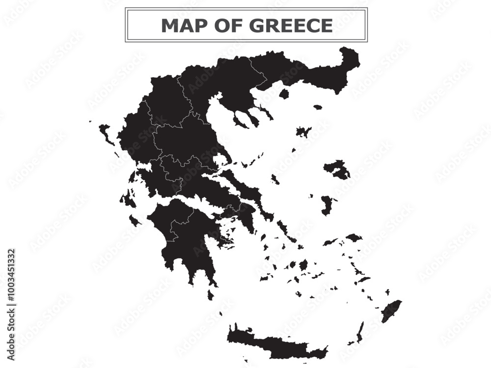 European Country Geography Political map. Political map of country with ...