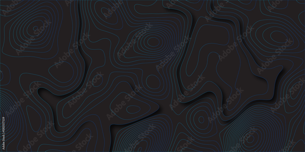 Abstract black colorful gradient Topographic line map pattern ...