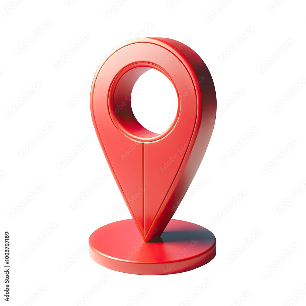 location icon on transparent background in png format. 3d red location ...