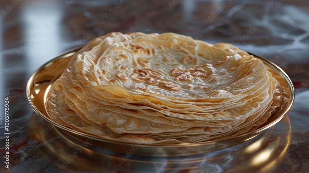 ภาพถ่าย Stock Kerala parathas porotta roti parotta barotta naan layered ...