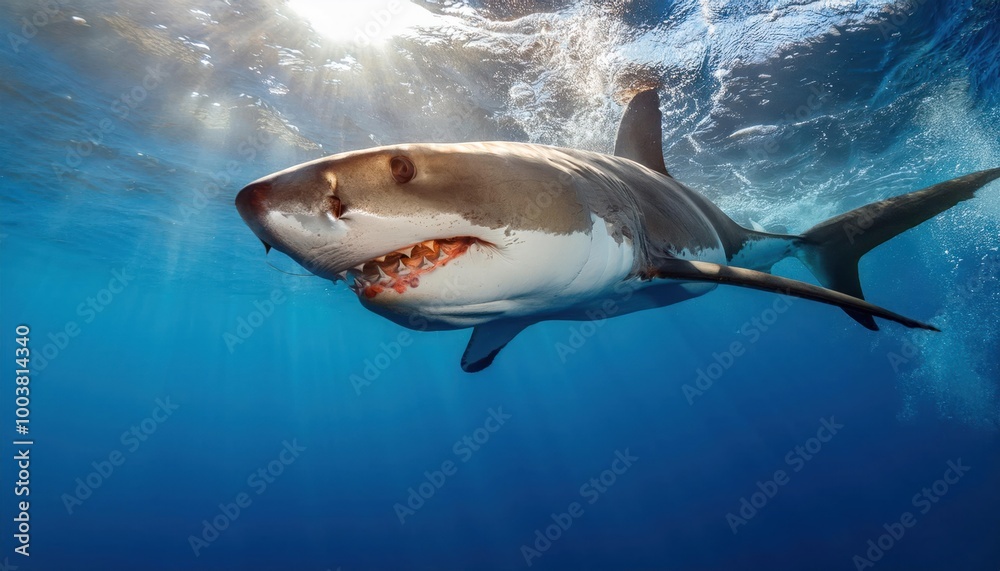 Great white shark who looks like Bruce from Finding Nemo movie in the ...