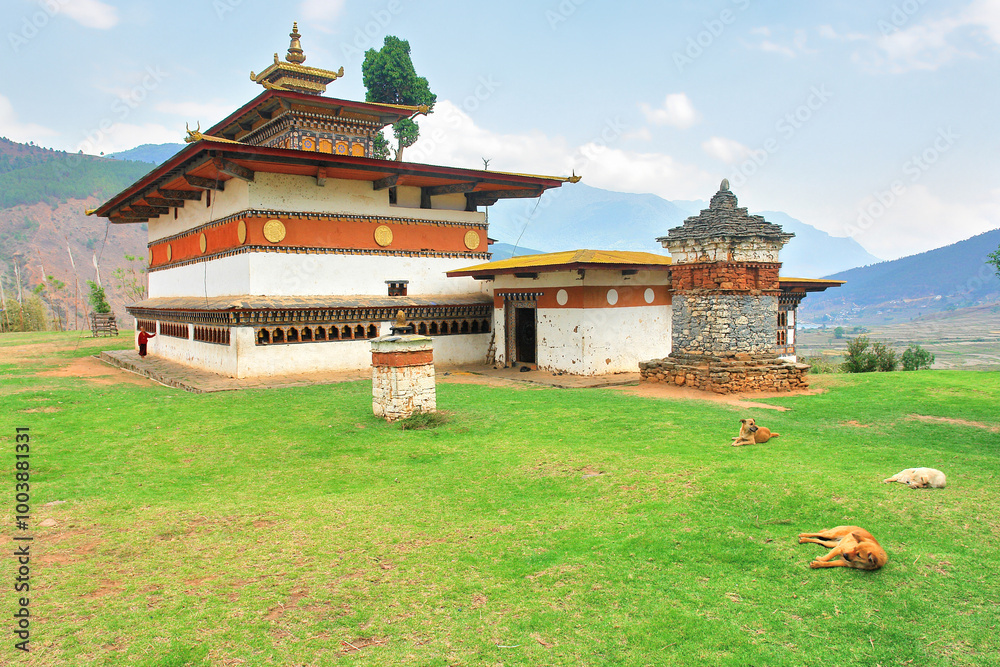 Chimi Lhakhang, also known as Chime Lhakhang temple, a Buddhist ...