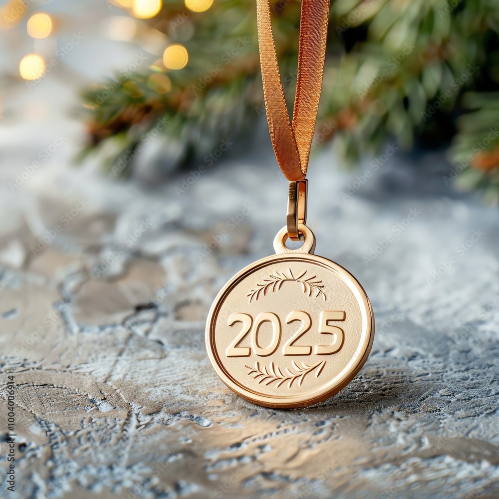 achievement medal with "2025" engraved, symbolizing recognition of ...