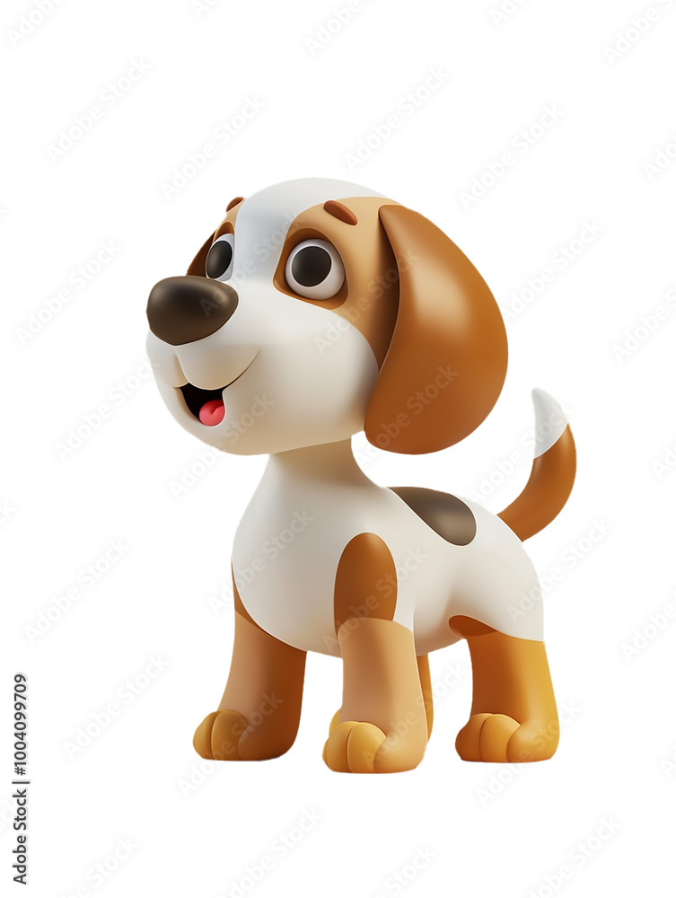 3d rendering an adorable dog cut out Stock Photo | Adobe Stock