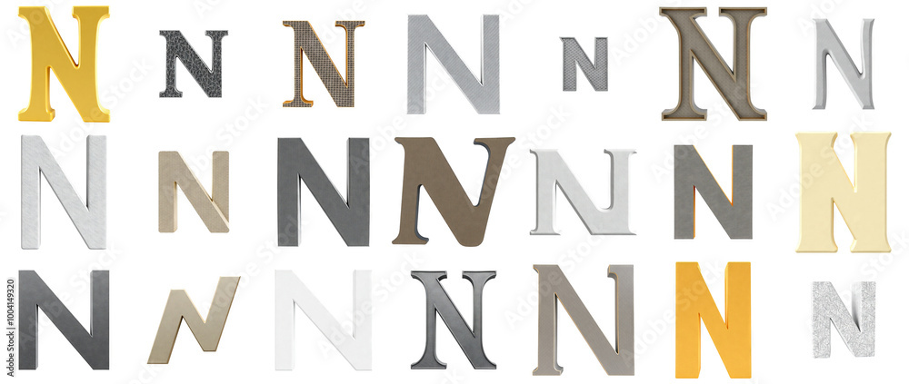 Collection of Letter 'N' Designs with Transparent Background for ...