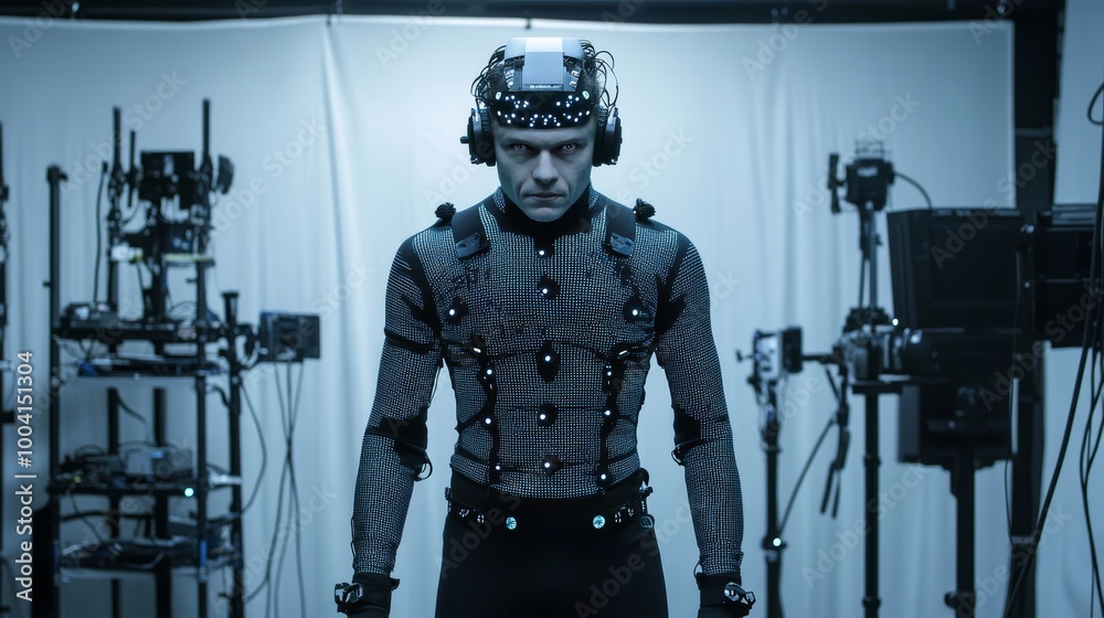 Motion Capture Studio with Actor. Stock Photo | Adobe Stock