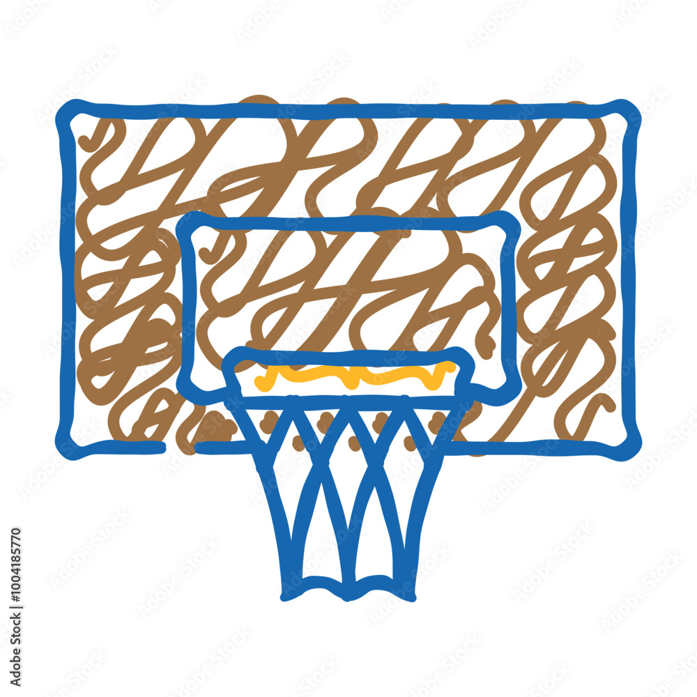 basketball basket doodle icon sketch vector. basketball basket sign ...