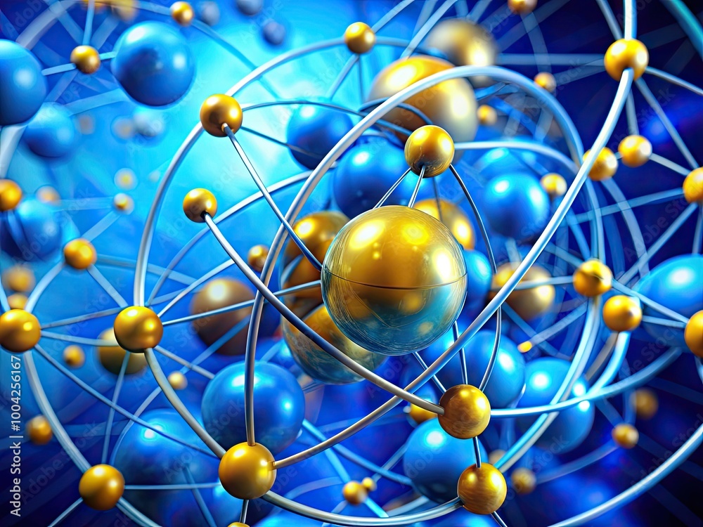 Conceptual Illustration of Sodium Electrons in Atomic Structure with ...