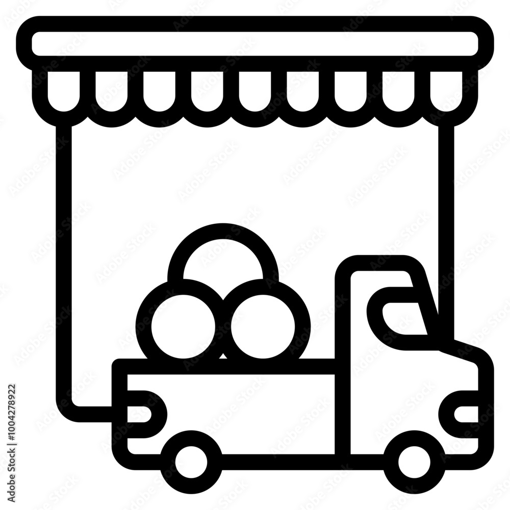 bazaar commerce outline icon and illustration Stock Vector | Adobe Stock