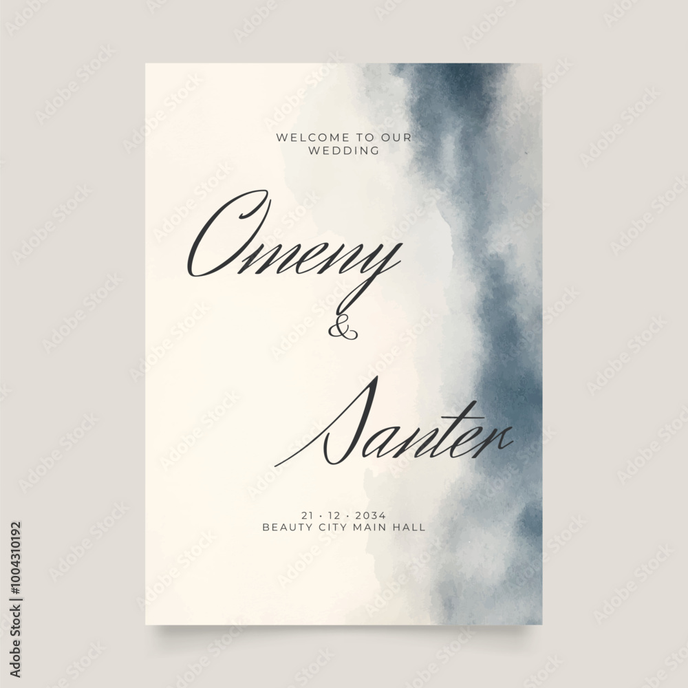 Wedding poster for welcome sign. Vector printable wedding props. Flyer ...