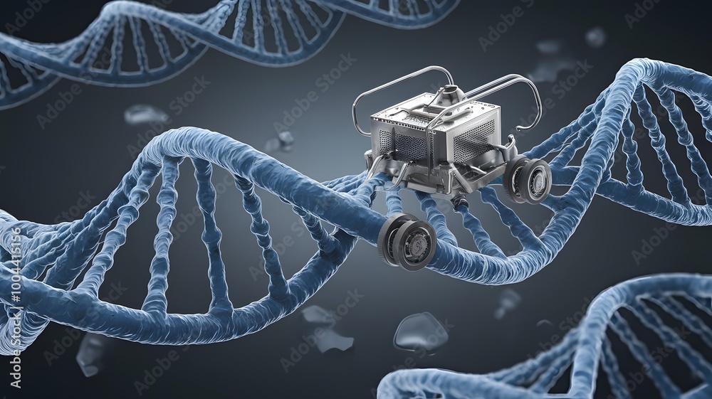 Genetic engineering and the use of nanorobots to replace part of DNA ...