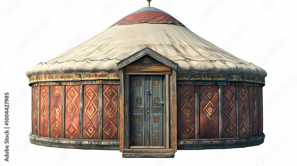 Mongolian yurt model, transparent background, isolated image ...