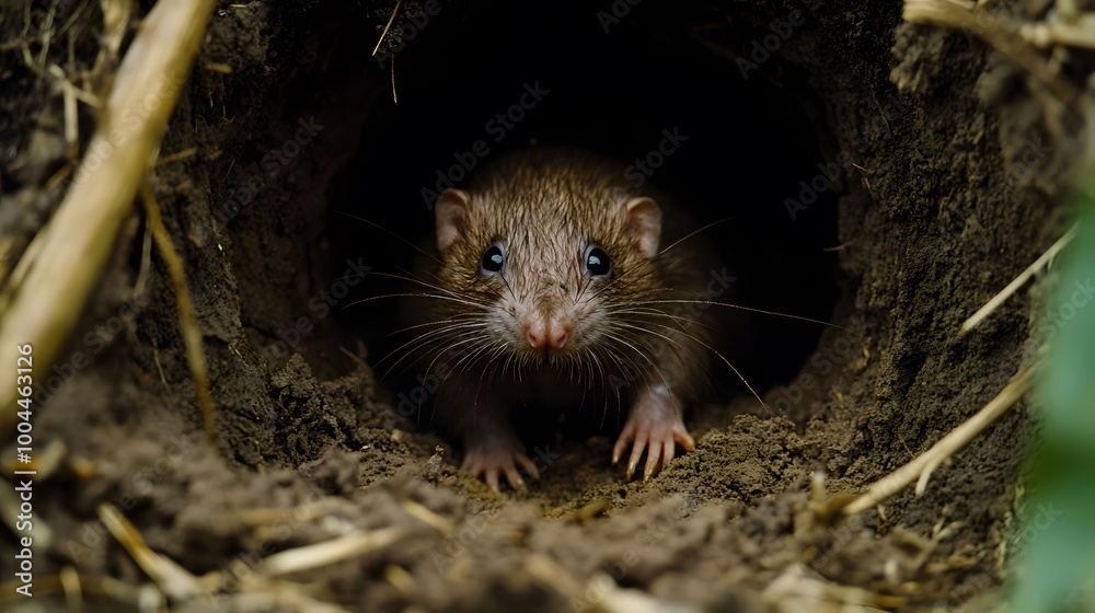 71. A blind mole rat navigating its dark and complex burrow system ...