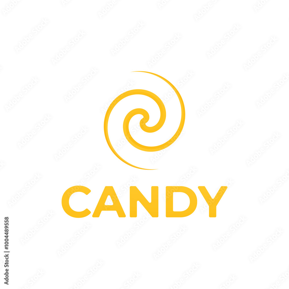 Vector logo for Candy Shop, white decorative badge with outline ...