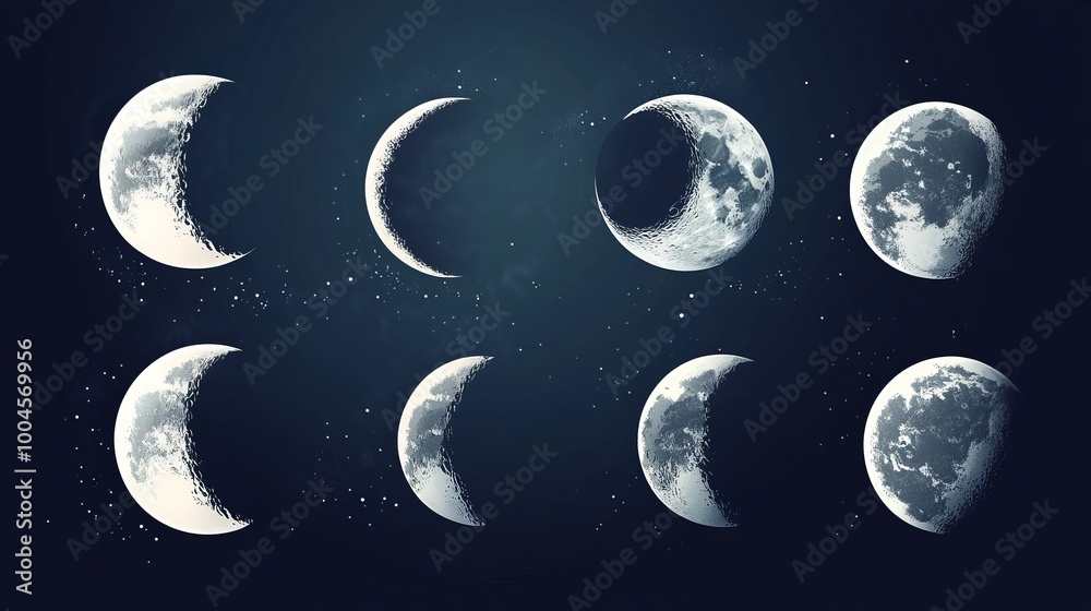 ภาพประกอบ Stock Exploring the Enigmatic Phases of the Moon: A ...