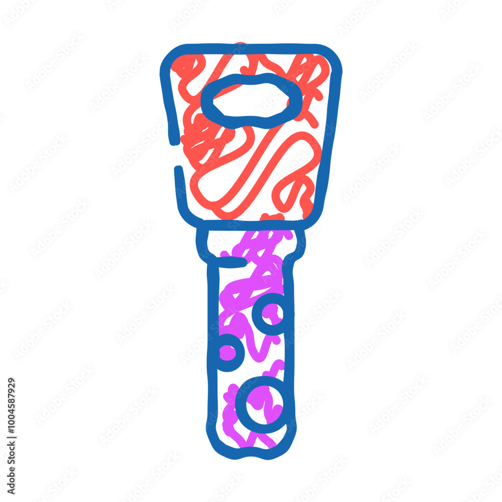 dimple key doodle icon sketch vector. dimple key sign. isolated symbol ...