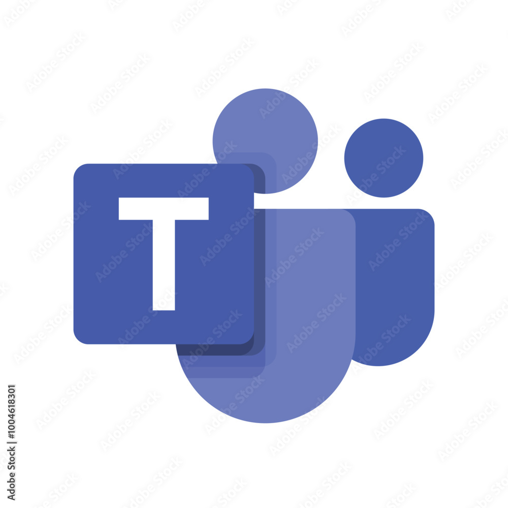 Microsoft Teams logo. Enterprise platform that integrates chat ...