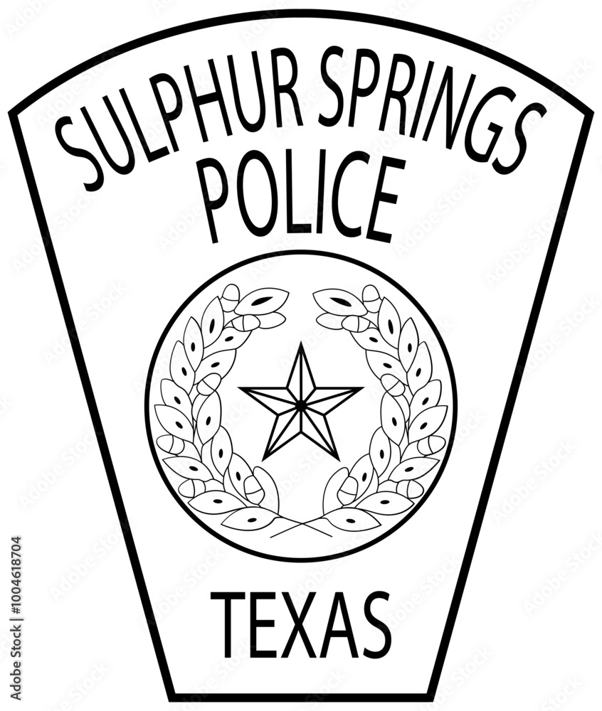 Vector de Stock USA TEXAS Sulphur Springs police patch vector file ...