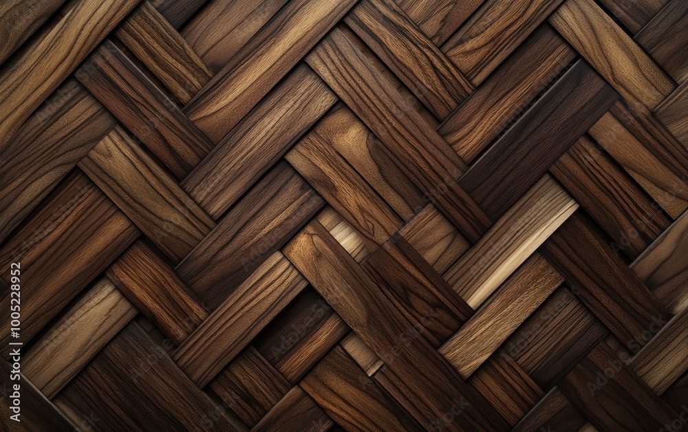 Dark Wood Grain Texture Background - Interlocking Diagonal Pattern for ...