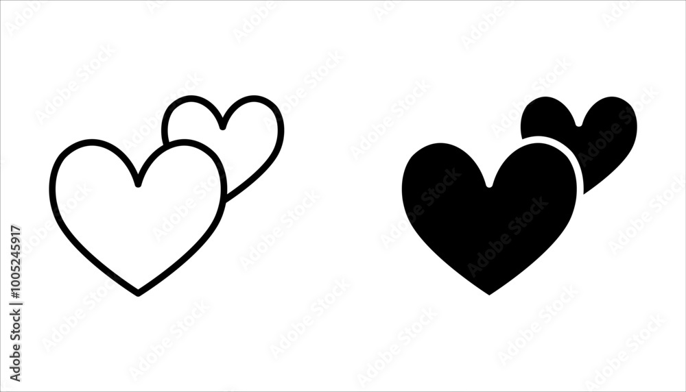 Heart Emojis set. Sparkling, growing, two Hearts, beating, revolving ...