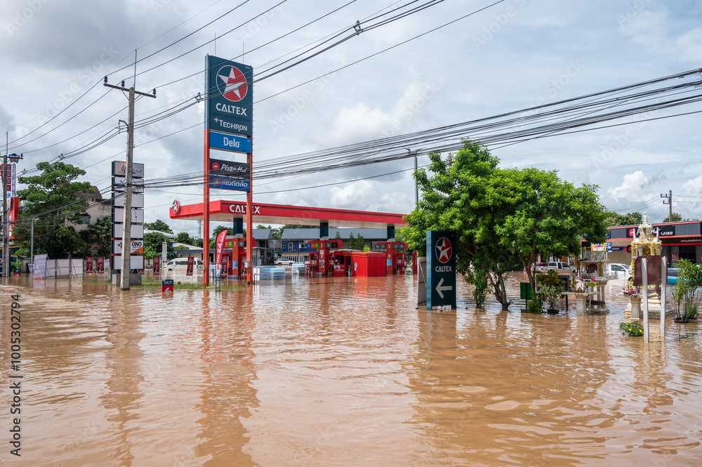 Chiang Rai, Thailand : 12-September-2024 : The Caltex fuel gas station ...