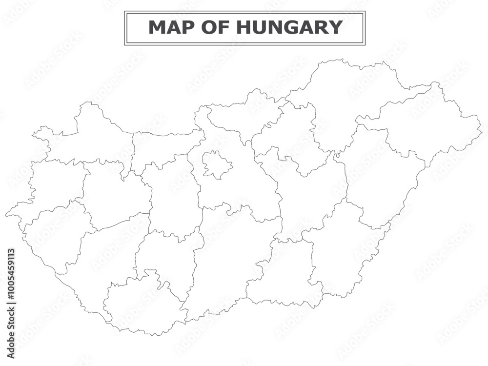 European Country Geography Political map. Political map of country with ...