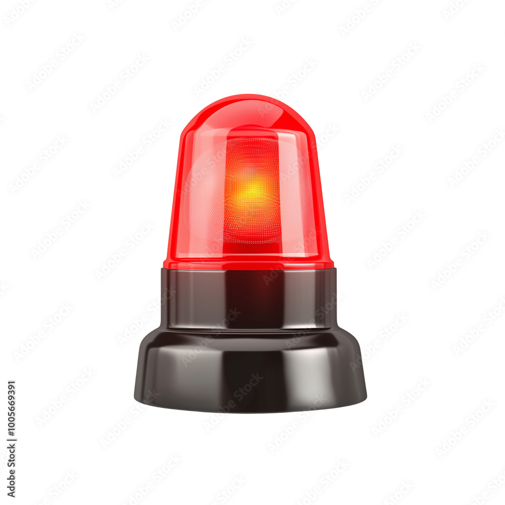 Foto de Stock PNG Clipart Cutout of Flashing Red Emergency Siren Light ...