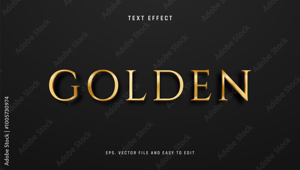 Luxury gold text effect Stock Vector | Adobe Stock