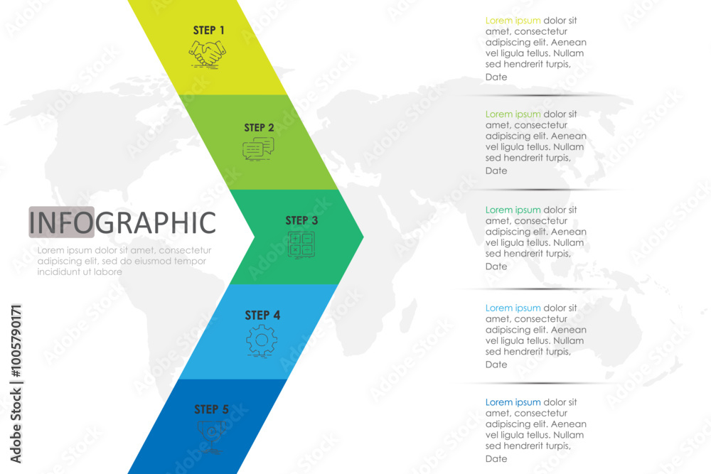 timeline arrow weekly planner schedule project diagram Infographics ...
