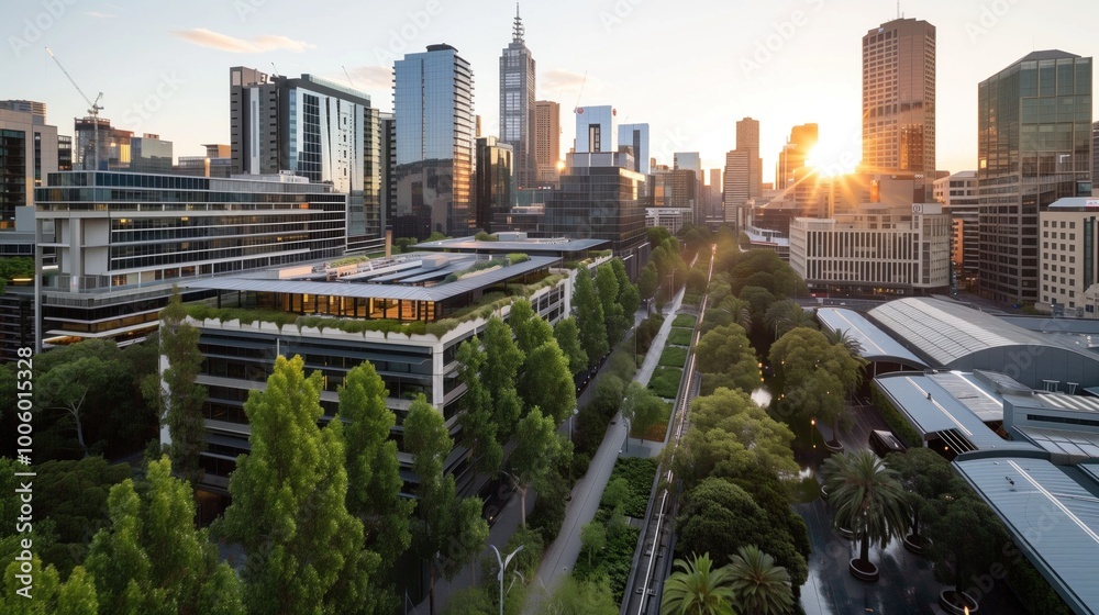 As dawn breaks over Melbourne, golden sunlight spills across the ...