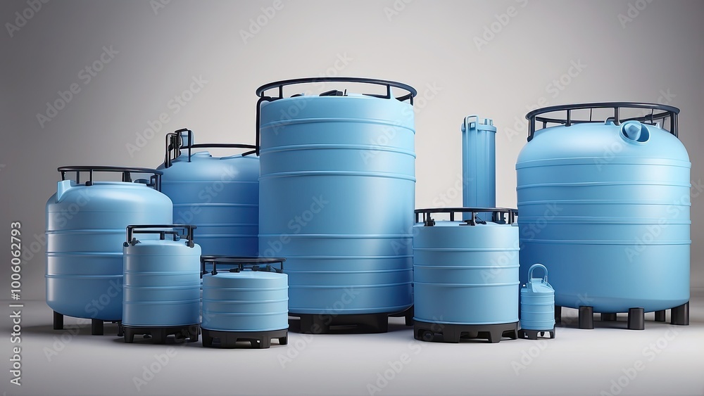 Various shapes and sizes of 3D plastic water tanks for reservoirs ...