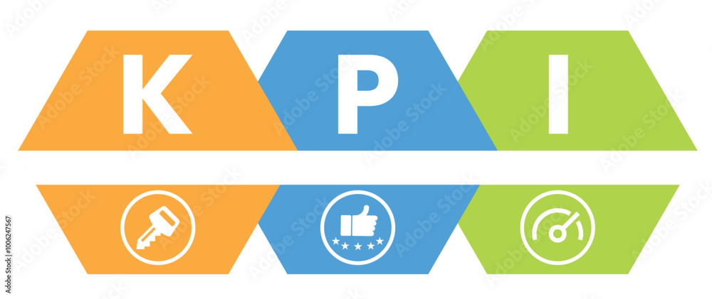 KPI - Key Performance Indicator acronym. lettering illustration with ...