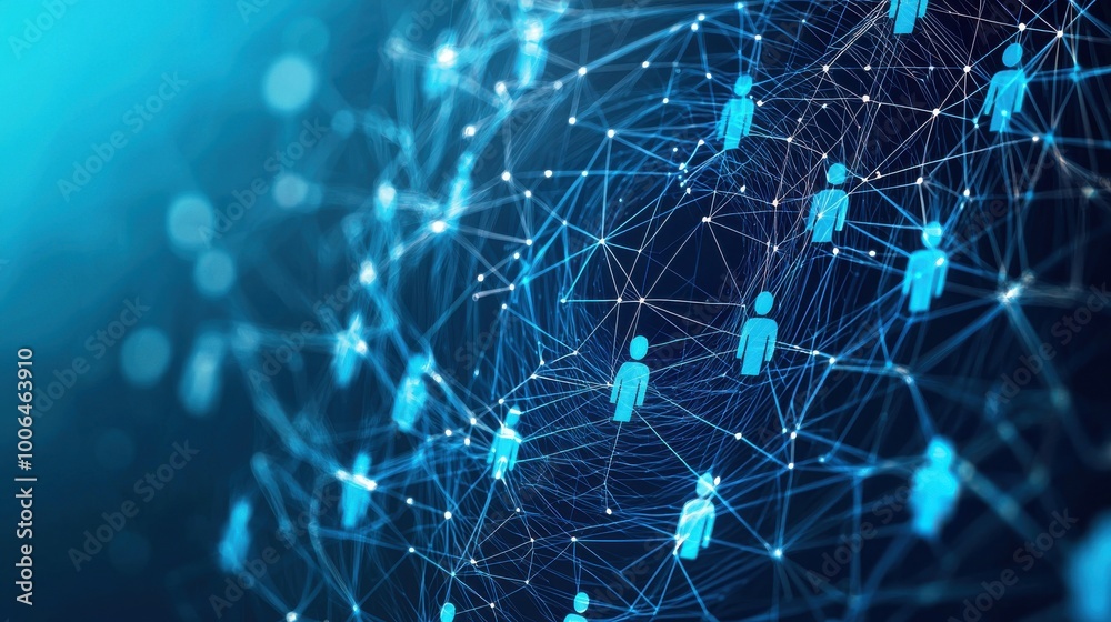 Circular Chain of Progress: A circle of abstract figures, holding hands ...