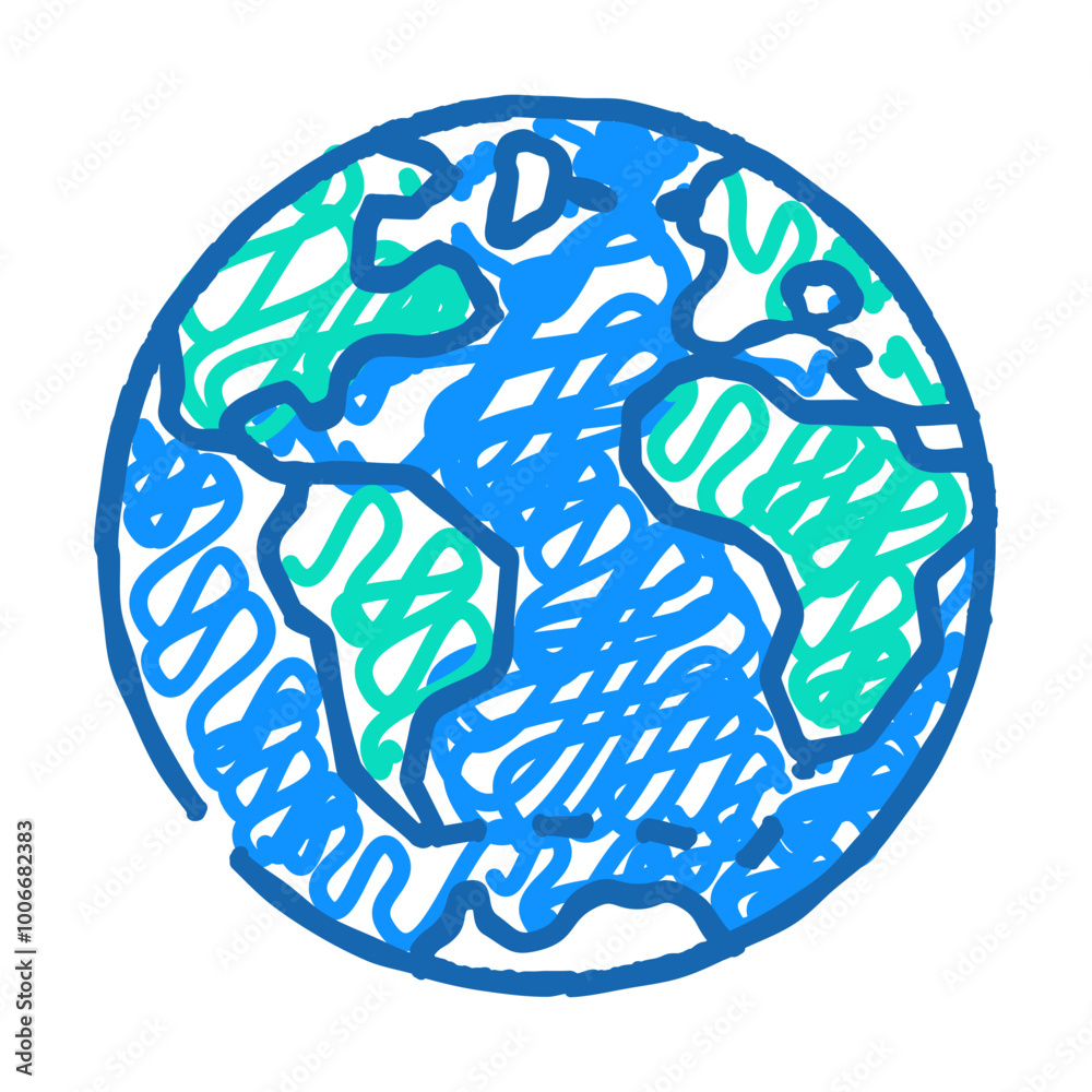 atlantic ocean map doodle icon sketch vector. atlantic ocean map sign ...