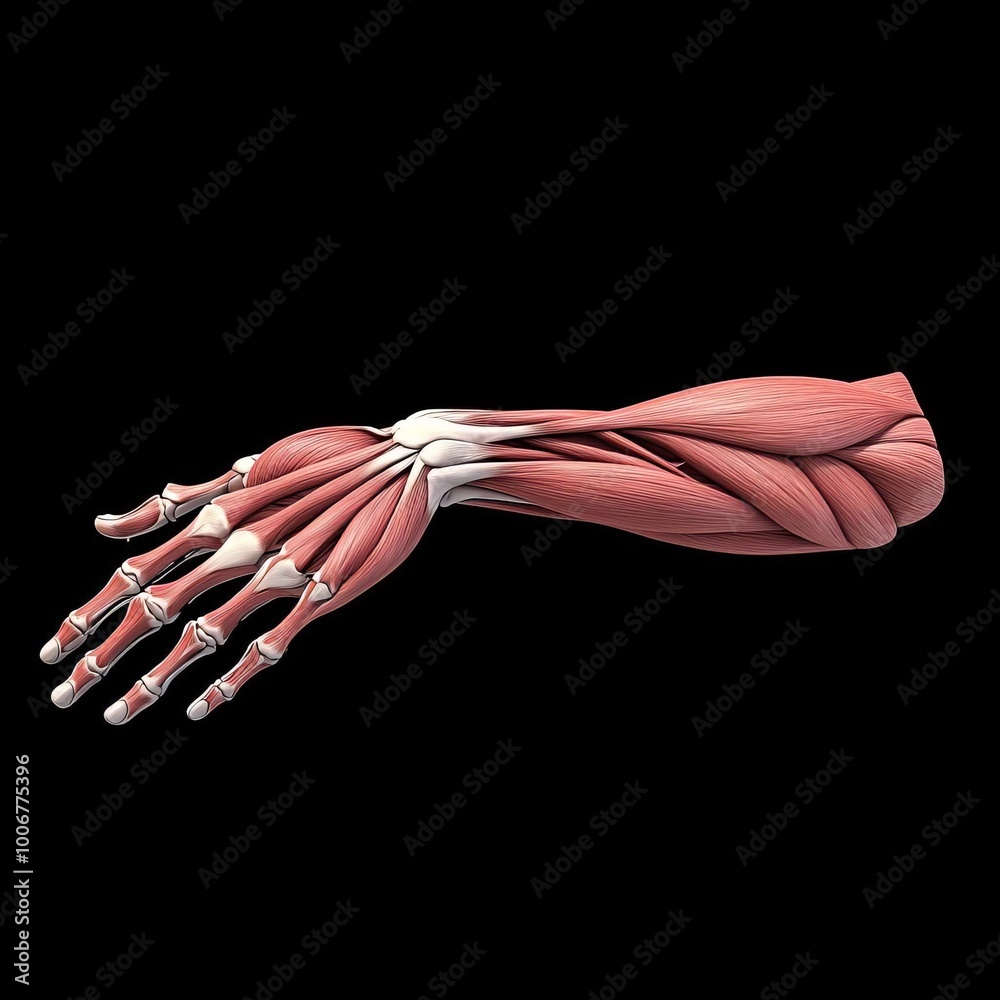 Detailed 3D Anatomical Model of Human Hand Muscles Flexors and ...
