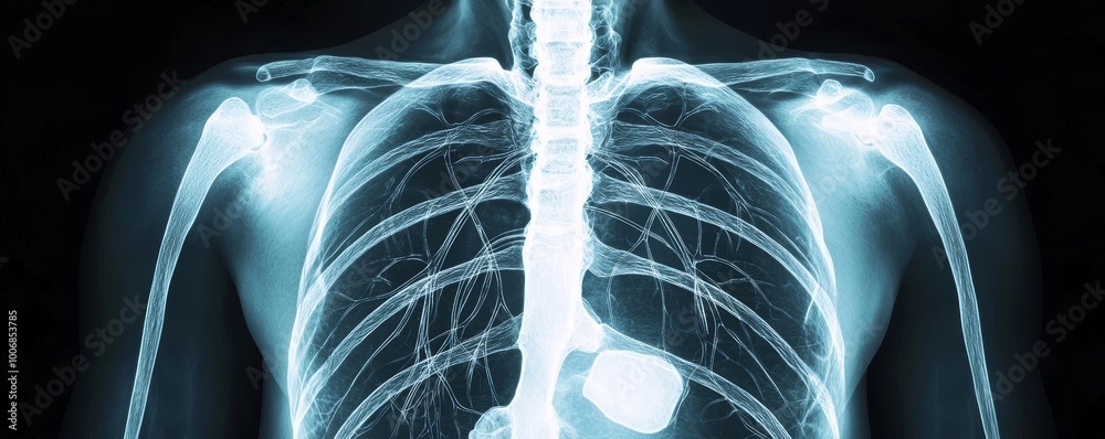 A radiographic image of the abdominal arteries, with the injected ...