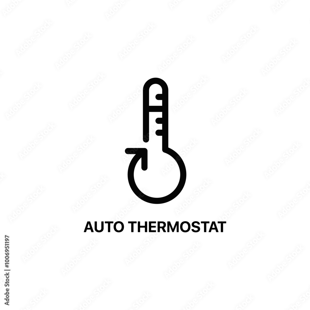 Automated AI Temperature Screening System Vector Icon. Isolated Smart ...