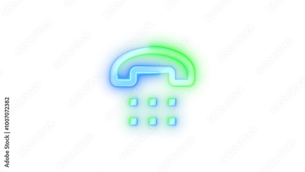 Neon icon dial up symbol transparent background Stock Illustration ...