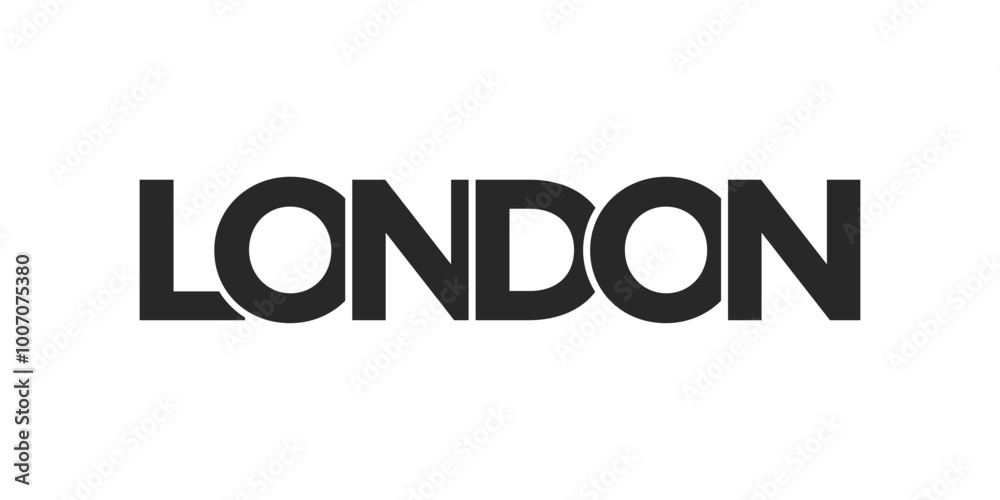 London city in the United Kingdom design features a geometric style ...