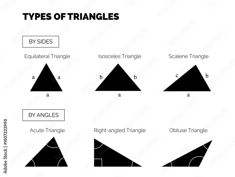 Types of Triangles by Side and By Angles. Equilateral, Isosceles ...