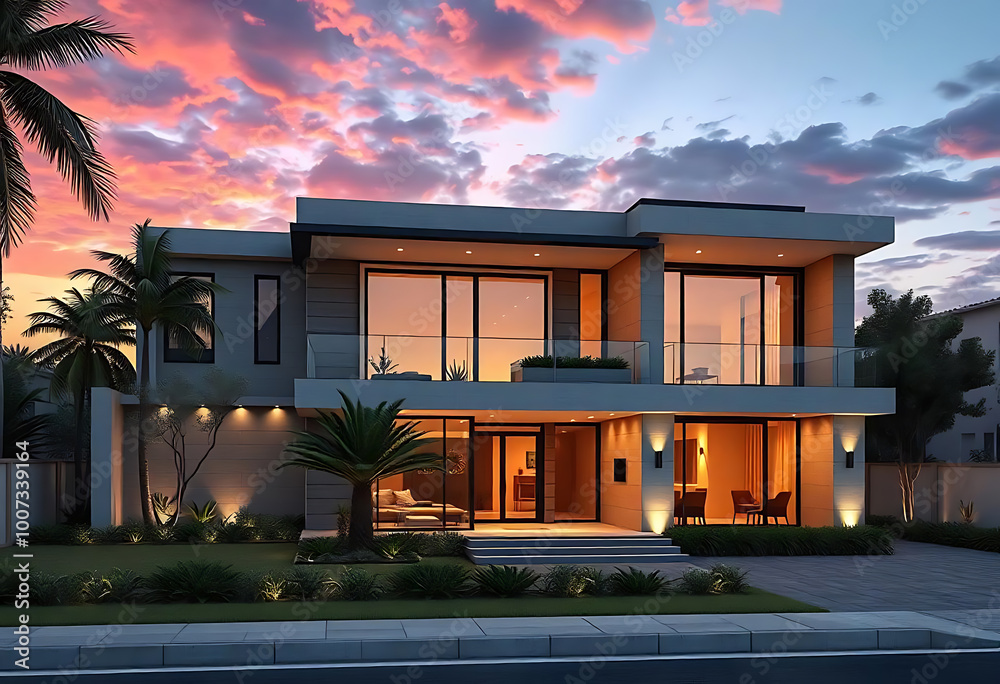 modern facade of a Luxury house, modern architecture of mexico, modern ...