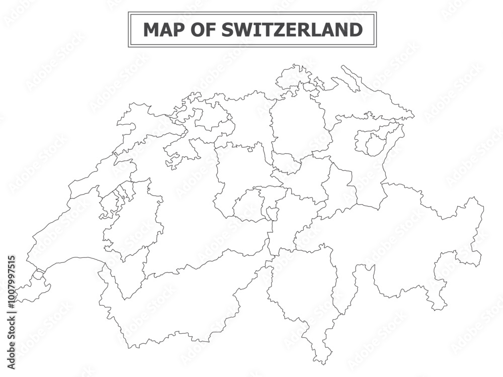 European Country Geography Political map. Political map of country with ...