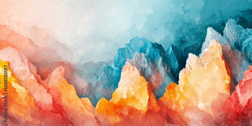 Landscape photography, ruby rocks of multiple colors, vibrant, smooth ...