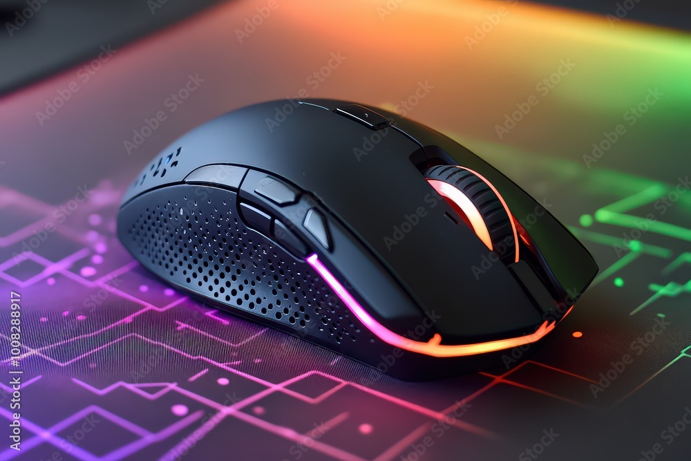 Professional-grade gaming mouse with adjustable side buttons, its matte ...