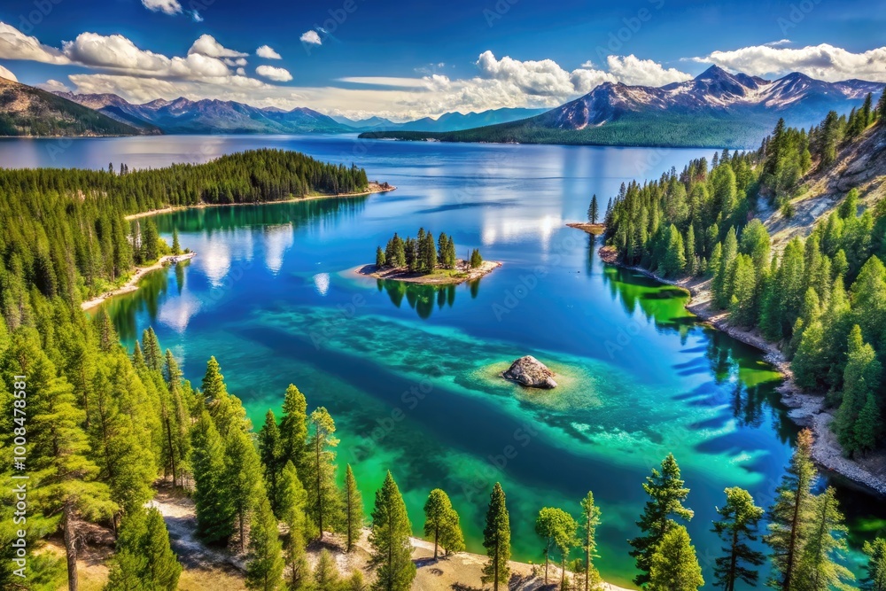 Detailed Map of Lake Tahoe Region Highlighting Natural Features and ...